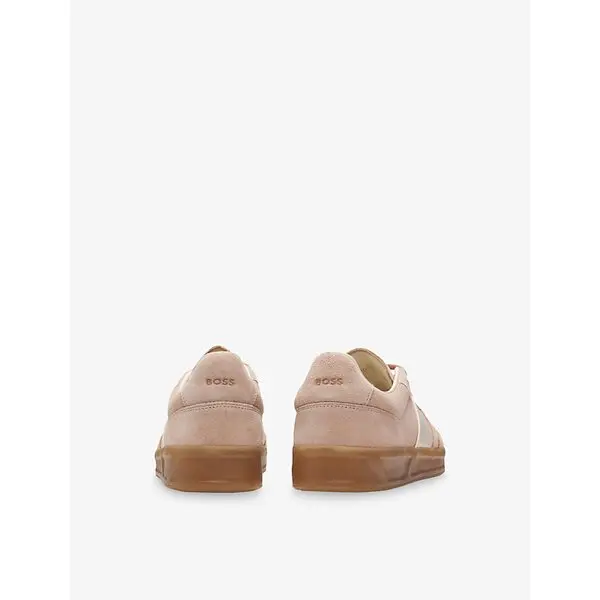 BOSS Branded Suede Trainers - Open Red