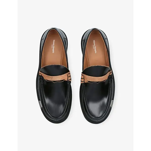 MAISON MARGIELA Décortiqué Leather Loafers - Black