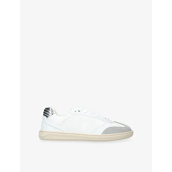 Versace Logo-plaque Leather Trainers - White/oth