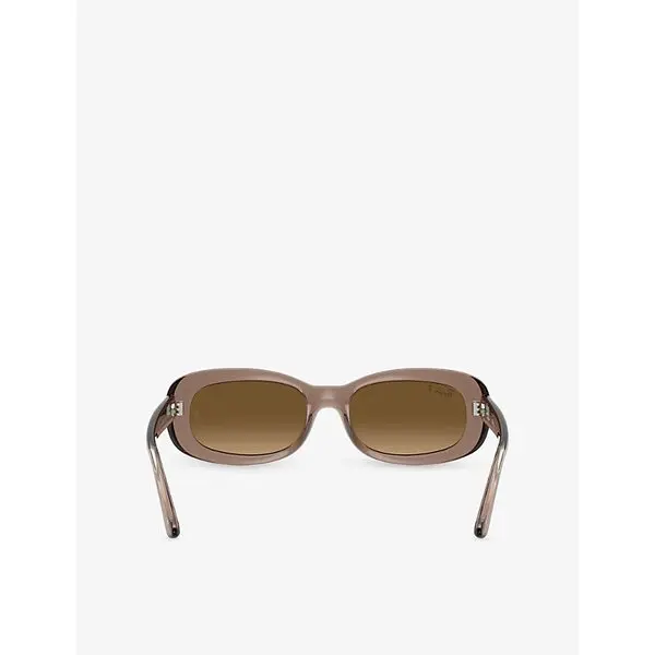 Ray-ban Oval-frame Acetate Sunglasses - Cream