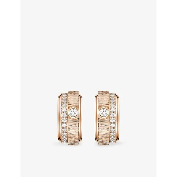 PIAGET Possession 18ct Rose-gold Diamond Hoop Earrings - Pink Gold