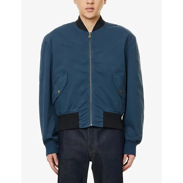 JW Anderson Stand-collar Flap-pocket Cotton Bomber Jacket