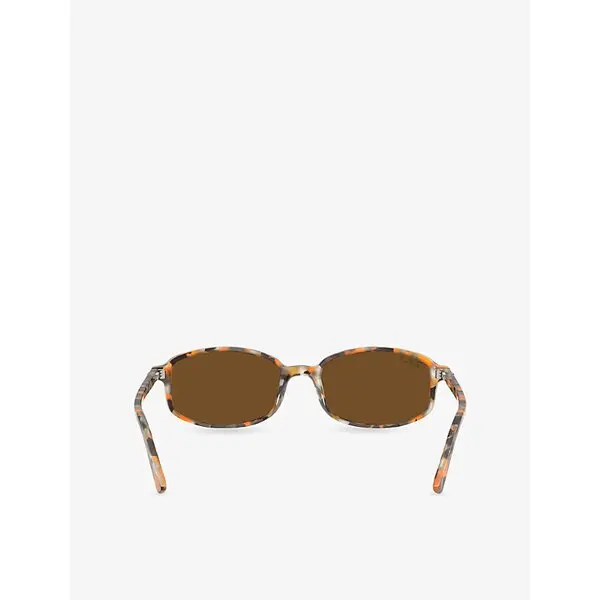 Ray-ban Oval-frame Acetate Sunglasses - Brown