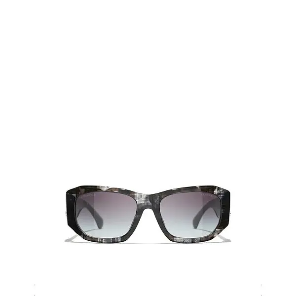 Chanel Rectangle-frame Sunglasses - Black
