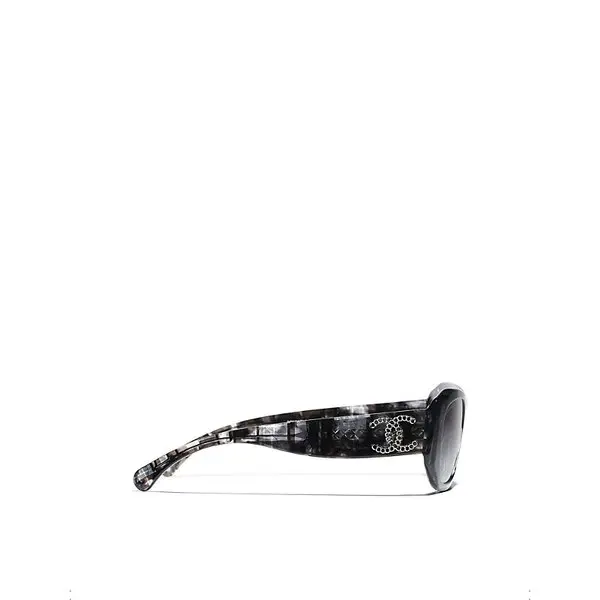 Chanel Rectangle-frame Sunglasses - Black