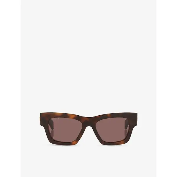 Gucci Square-frame Tortoiseshell Sunglasses - Brown