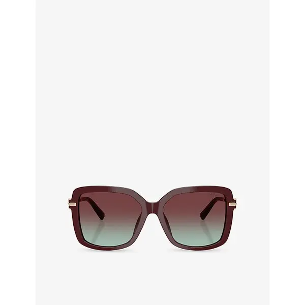 Tiffany & Co. Square Frame Sunglasses - Red