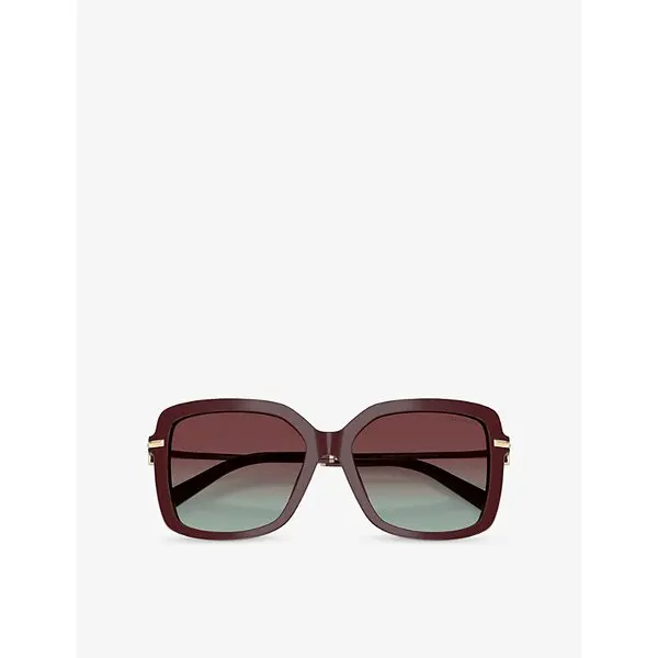 Tiffany & Co. Square Frame Sunglasses - Red