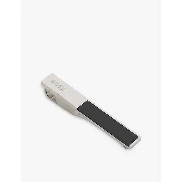 BOSS Brand-deed Brass Tie Clip - Black