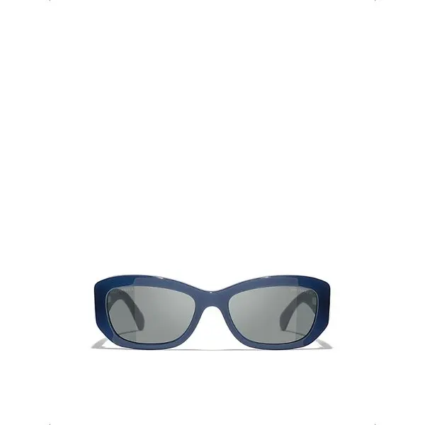 Chanel Ch5493 Rectangle Sunglasses - Blue