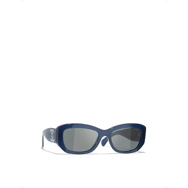 Chanel Ch5493 Rectangle Sunglasses - Blue