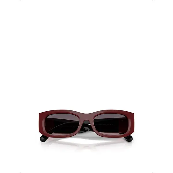 Chanel Ch5525 Rectangle-frame Sunglasses - Red