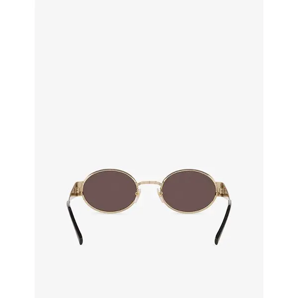 Gucci Gg1854s Round-frame Sunglasses - Gold