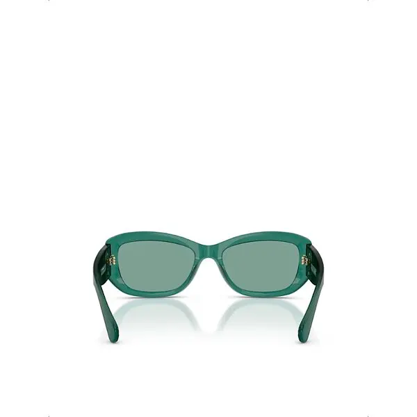 Chanel Ch5493 Rectangle-frame Sunglasses - Green