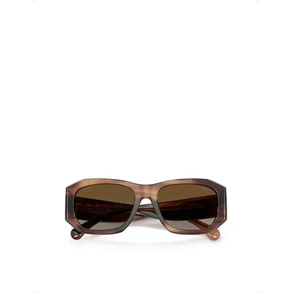 Chanel Ch5554 Rectangle Sunglasses - Brown