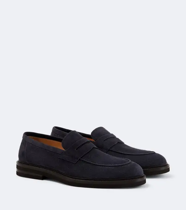 Brunello Cucinelli Suede Loafers - Blue