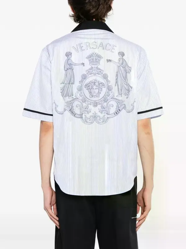 Versace Striped Graphic Shortleeves Shirt