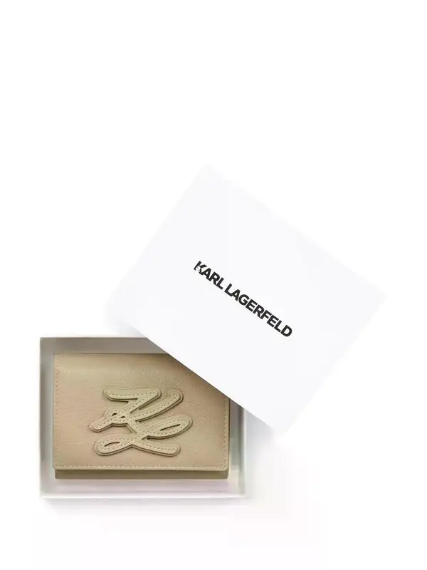 Karl Lagerfeld Medium K/autograph Bifold Wallet - Neutrals
