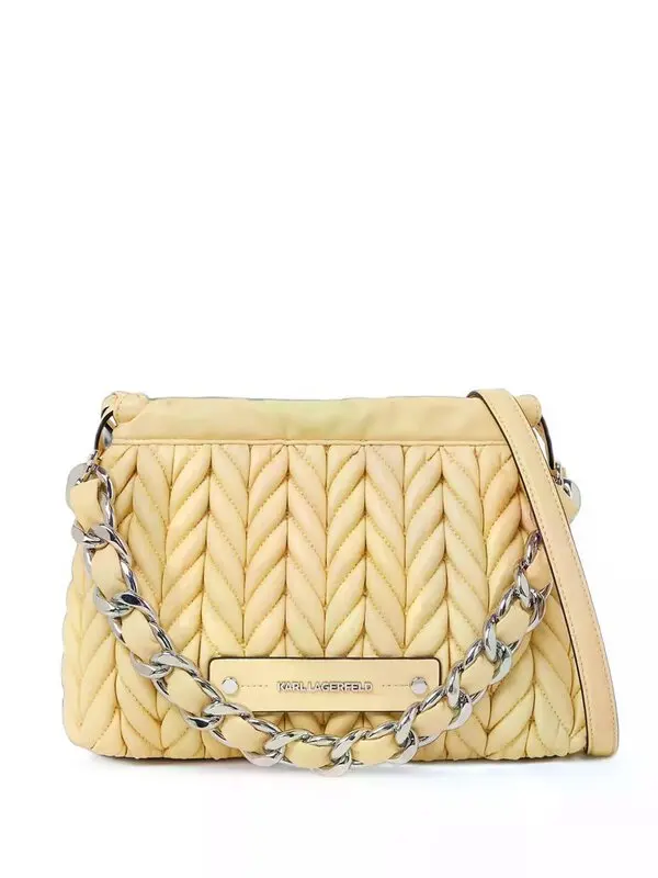Karl Lagerfeld Small K/weave Crossbody Bag - Yellow