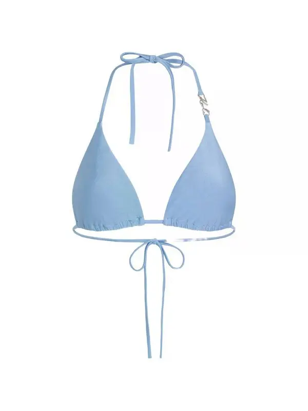 Karl Lagerfeld Triangle Tie Bikini Top - Blue