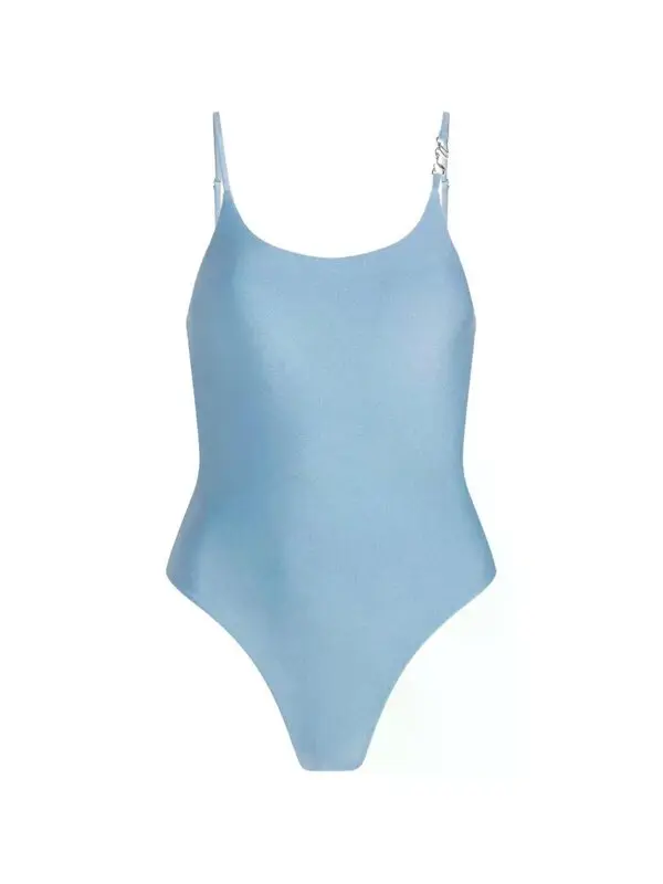 Karl Lagerfeld Scoop-neck One-piece Swimsuit - Blue