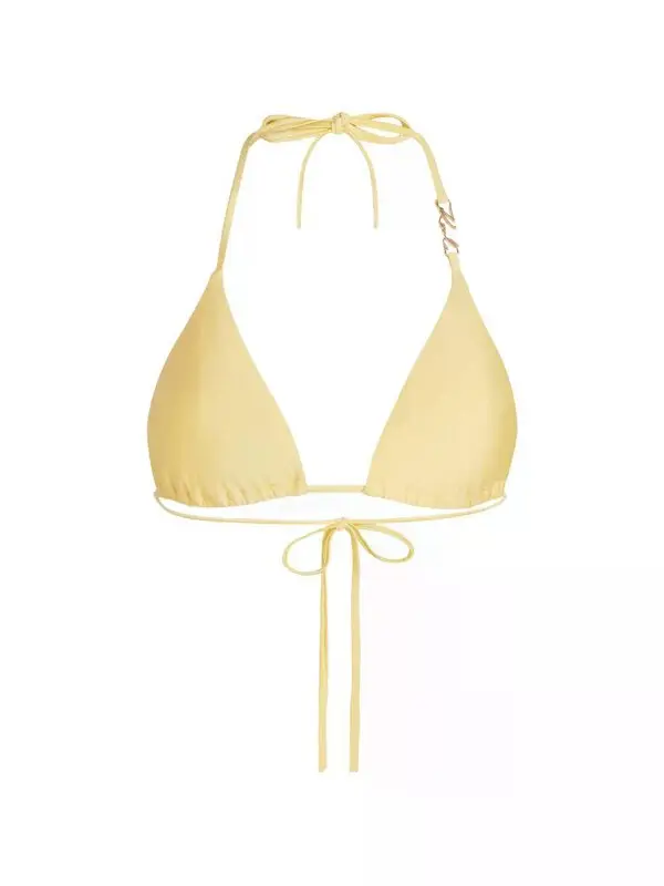 Karl Lagerfeld Signature Triangle Bikini Top - Yellow