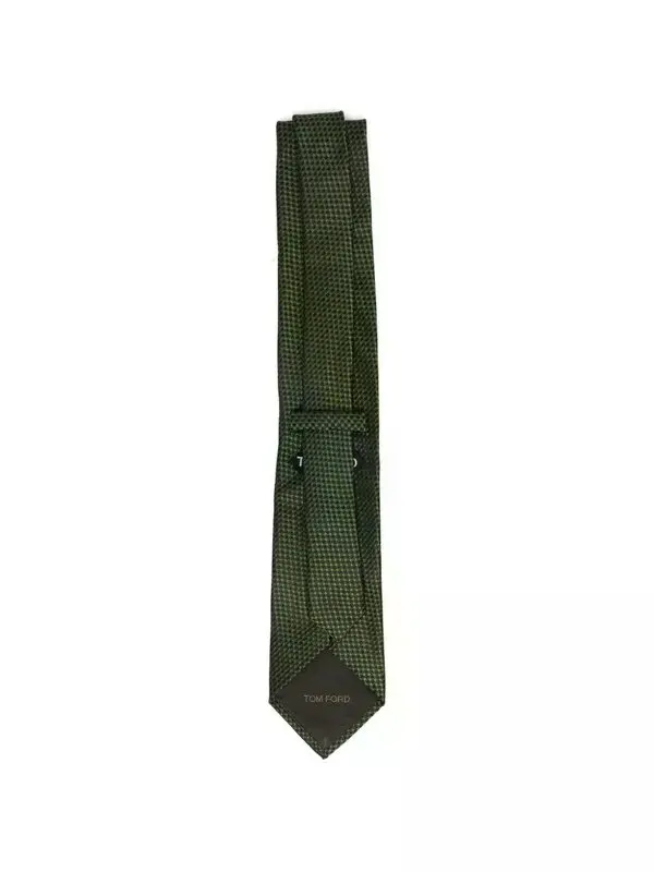 TOM FORD Jacquard Neck Tie - Green