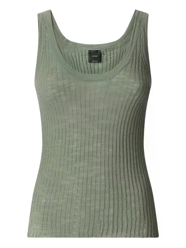 Pinko Ribbed Tank Top - Green