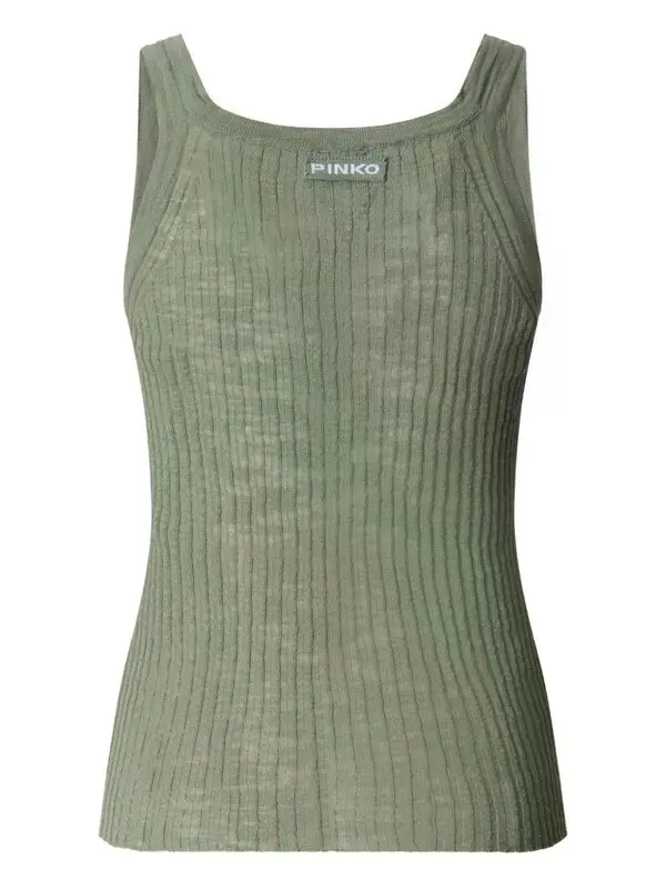 Pinko Ribbed Tank Top - Green