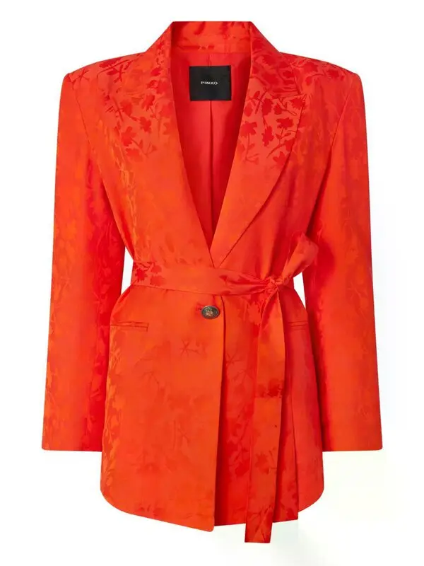 Pinko Floral-pattern Belted Blazer