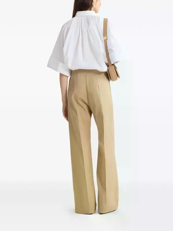 PATOU Cropped Cotton Shirt - White