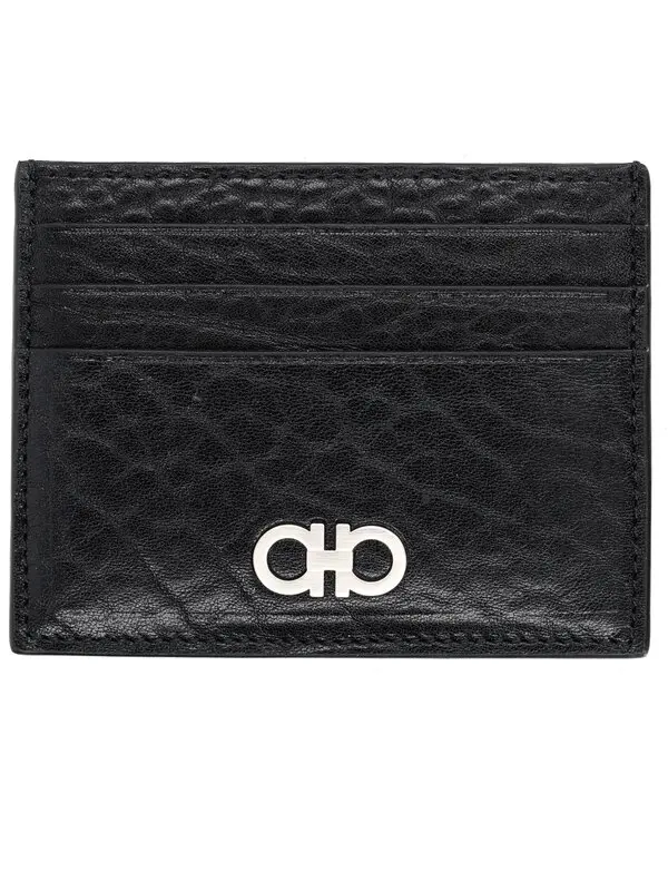 FERRAGAMO Card Holder With Logo - Black