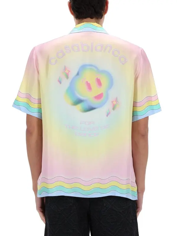 Casablanca Flaming Tennis Ball" Shirt - Multicolour