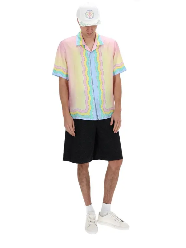 Casablanca Flaming Tennis Ball" Shirt - Multicolour