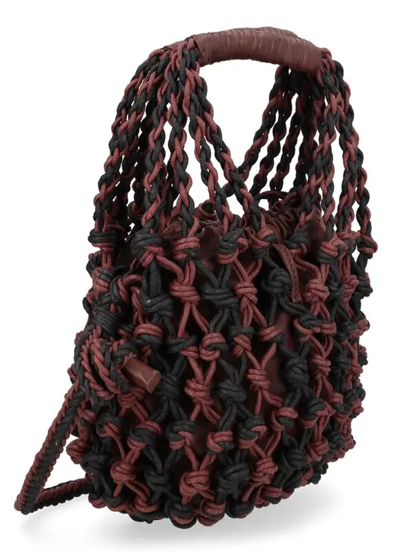 ALYSI Handheld Mesh Bag - Brown
