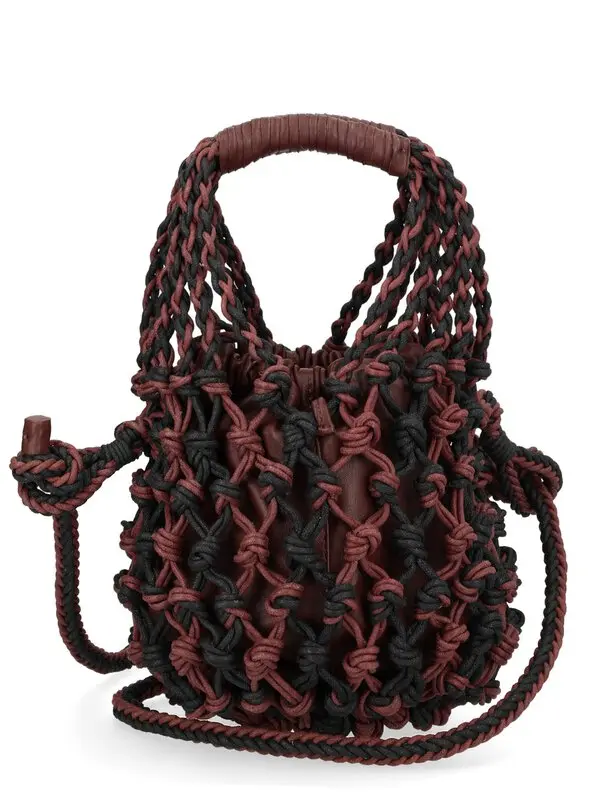 ALYSI Handheld Mesh Bag - Brown