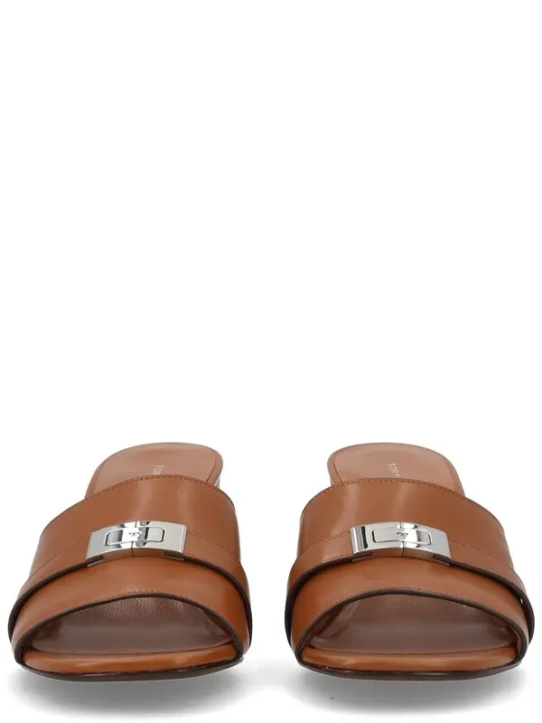 Tory Burch Leelee Sandal Mule - Brown