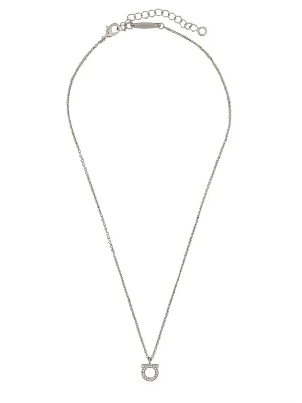 FERRAGAMO Gancini Pendant Necklace - Silver