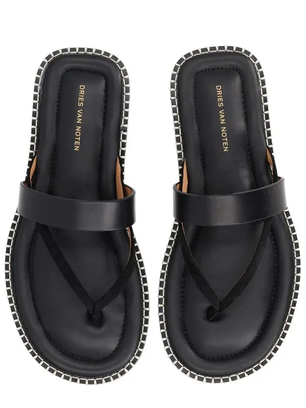 Dries Van Noten Leather Sandals