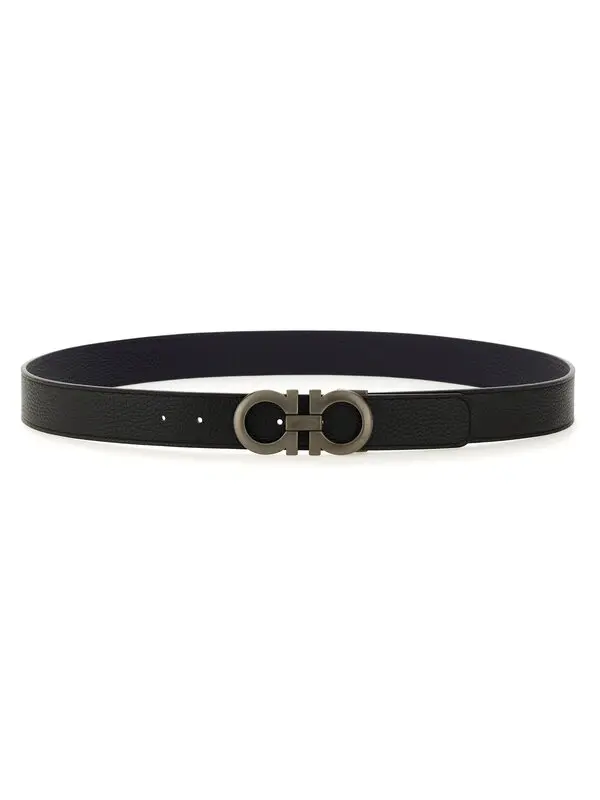 FERRAGAMO Belt With Hook Detail - Black