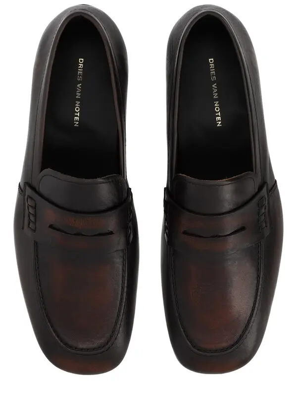 Dries Van Noten Leather Loafer - Brown