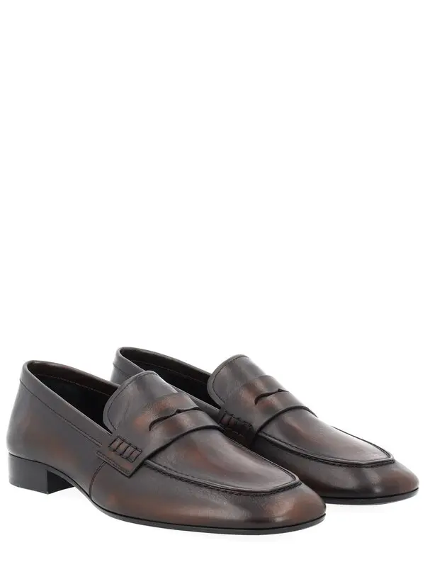 Dries Van Noten Leather Loafer - Brown