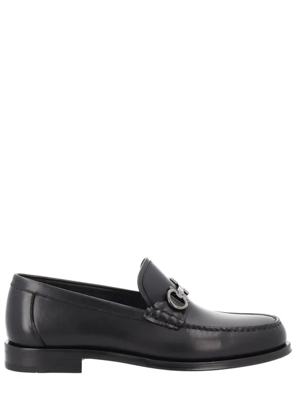 FERRAGAMO Gancini Moccasin - Black