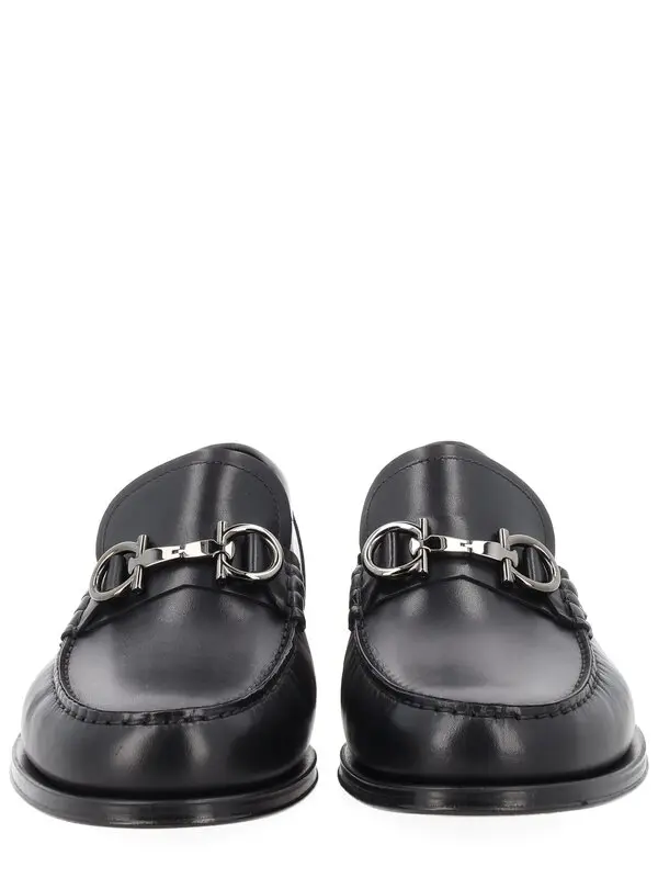FERRAGAMO Gancini Moccasin - Black