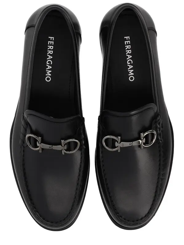 FERRAGAMO Gancini Moccasin - Black