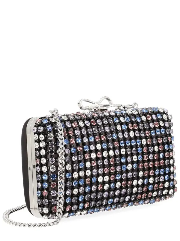 SELF-PORTRAIT Crystal Chainmail Clutch - Multicolour