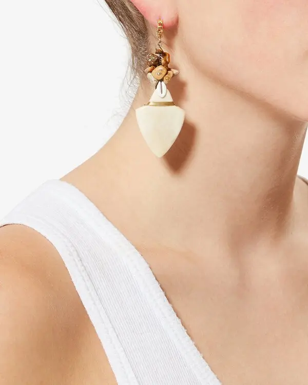 Isabel Marant Anna Asymmetrical Earrings - Ecru