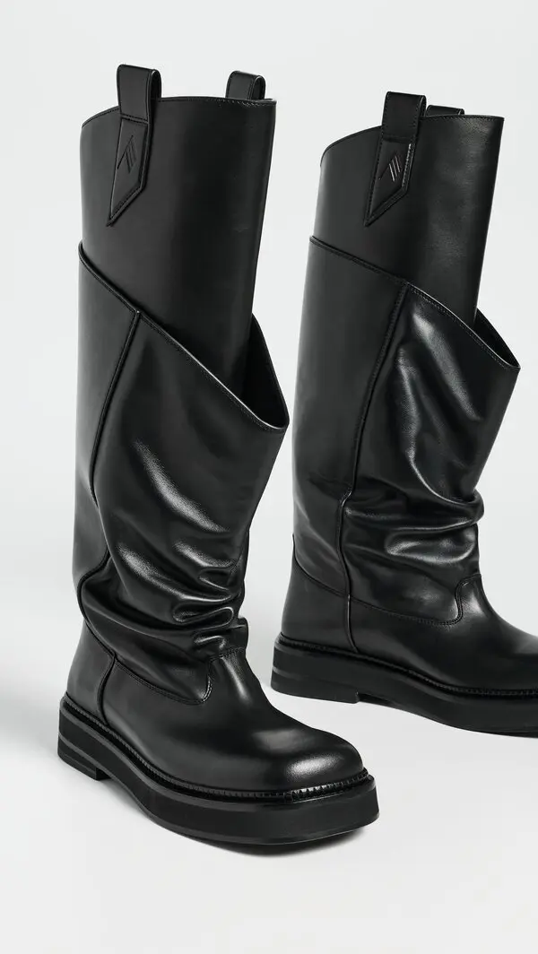 Attico Passeggiata Combat Boots - Black