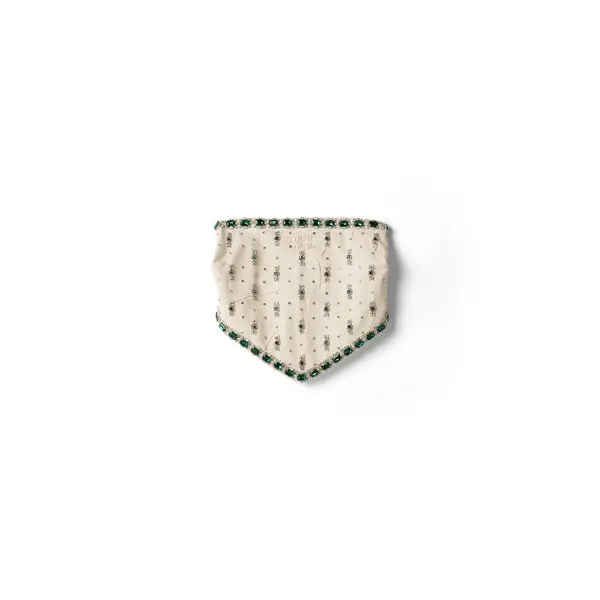 Miu Miu Embroidered Canvas Top