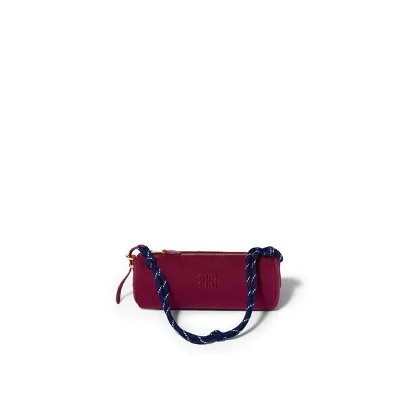 Miu Miu Gabardine Pouch - Cherry/baltic Blue